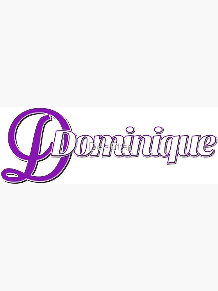 "Dominique. Name in Purple and White" Poster for Sale by DeeStar ...