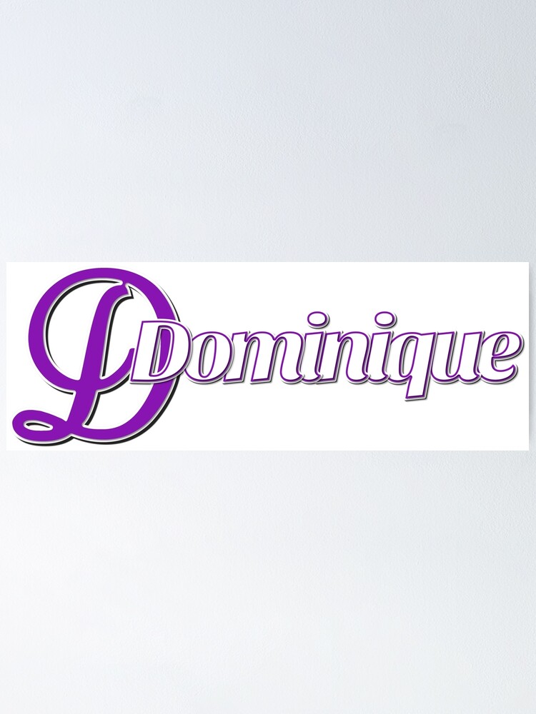 "Dominique. Name in Purple and White" Poster for Sale by DeeStar ...