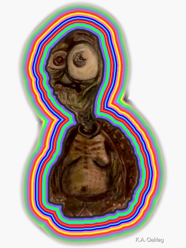 "Trippy Turtle" Sticker by Kaoakley | Redbubble
