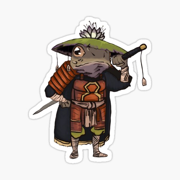 "Samurai warrior frog japan" Sticker by beamqueen21 | Redbubble