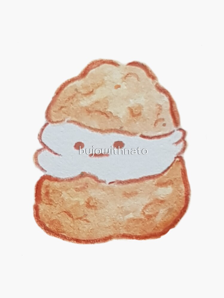 "Emotionless Cream Puff" Sticker by bujowithnato | Redbubble