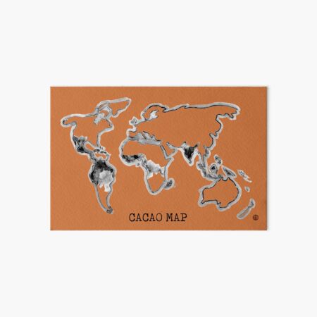 "Map of cacao origin black/brown" Art Board Print by TinaBreidi | Redbubble