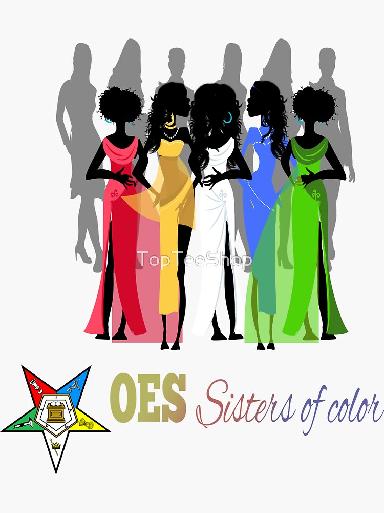 "OES Style Order Of The Eastern Star Logo Sistar Freemason" Sticker for ...