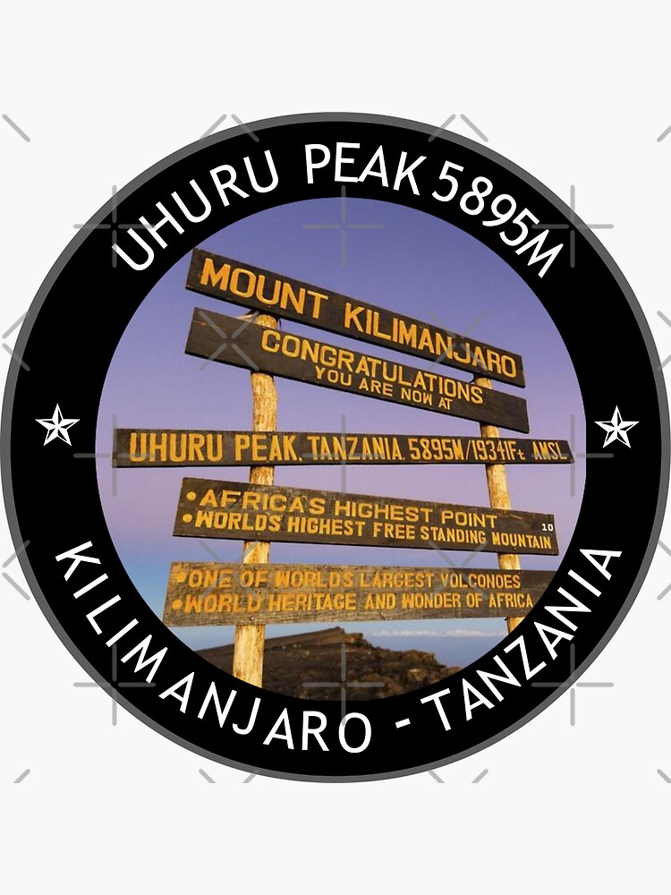 " wooden Uhuru Peak sign" Sticker for Sale by maarifa | Redbubble