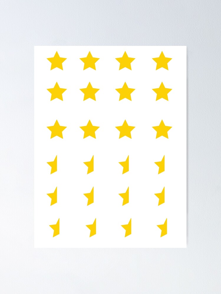 "Star Rating Sticker Sheet" Poster for Sale by Shyannegarland | Redbubble