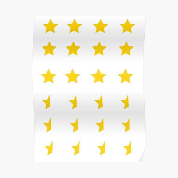 "Star Rating Sticker Sheet" Poster for Sale by Shyannegarland | Redbubble