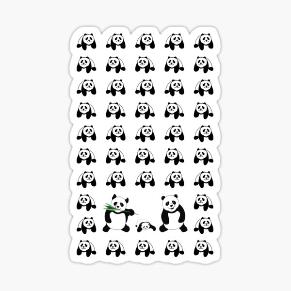 "Pandas Family" Sticker by dkaranouh | Redbubble