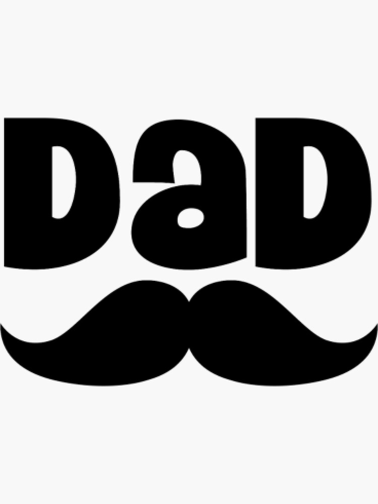 "Dad Fathers Day Mustache" Sticker by IndiraVarma | Redbubble