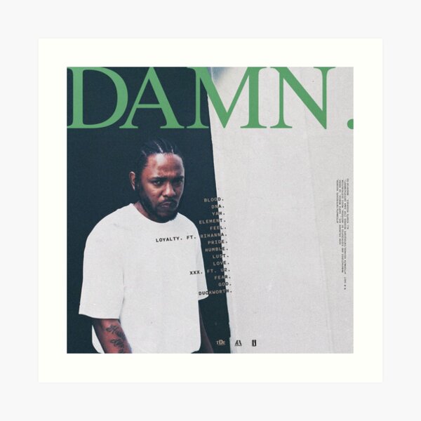 "Kendrick Lamar Damn Album Cover" Art Print for Sale by Ronaldofan1 ...