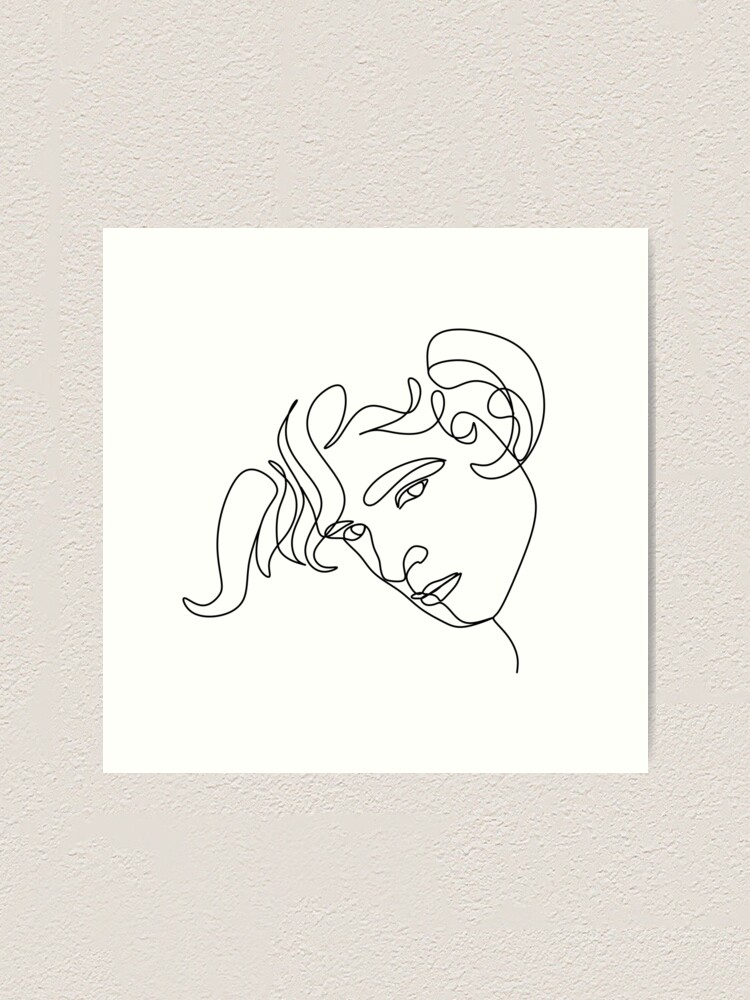 "Taurus zodiac sign, man face with horns linear art, minimalistic ...