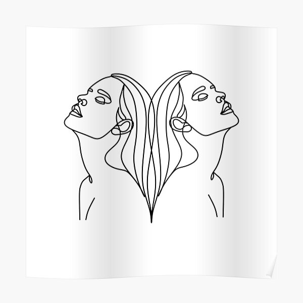 "Gemini horoscope sign, zodiac symbol, two girls face , twins women ...