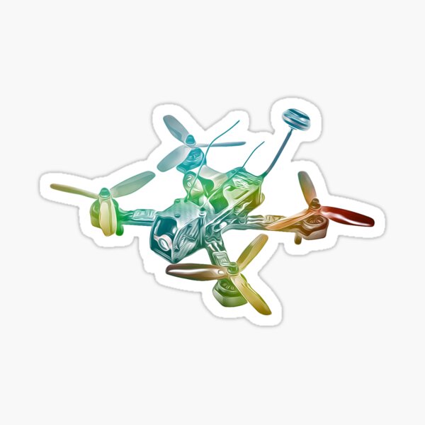 " An FPV drone racing drones or drone racer pilot Arts" Sticker by ...