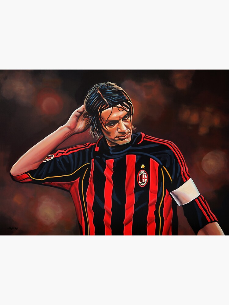 "Paolo Maldini painting" Sticker by PaulMeijering | Redbubble