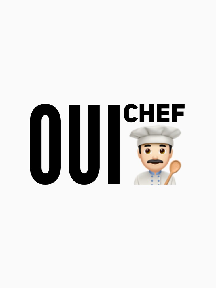 "Oui Chef Design" T-shirt for Sale by spkomms | Redbubble | chef t ...