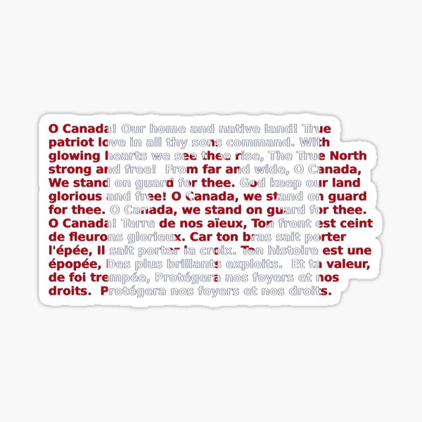 "Oh Canada flag" Sticker for Sale by atomicseasoning | Redbubble