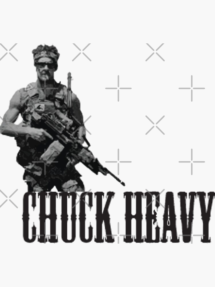 "Chuck heavy" Sticker by Mouniamrf | Redbubble
