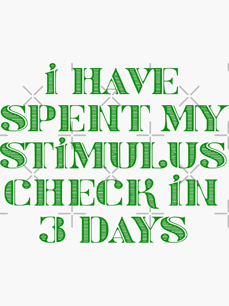 "Stimulus Check Funny Mask" Sticker for Sale by frigamribe88 | Redbubble