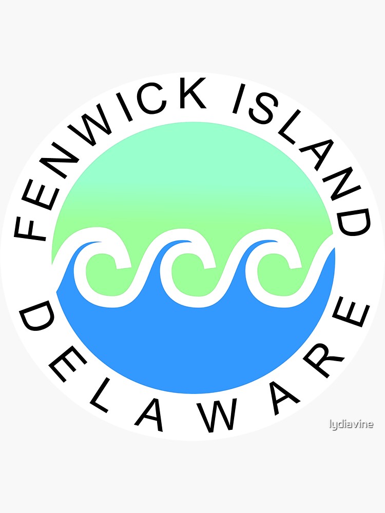 "Fenwick Island Delaware Ocean" Sticker by lydiavine | Redbubble
