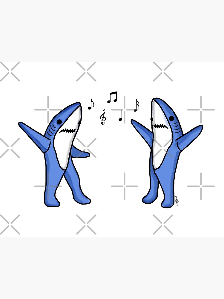 "Funny Dancing Sharks Meme" Poster by auristela | Redbubble