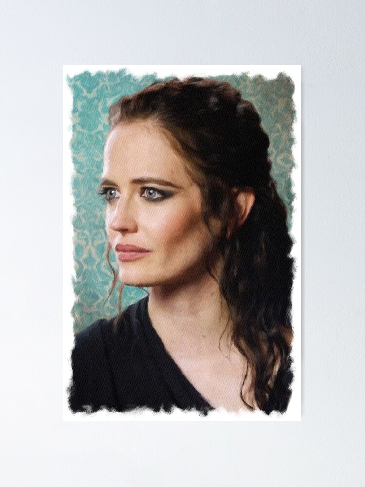 "Eva Green Portrait Painting " Poster for Sale by Beltschazar | Redbubble
