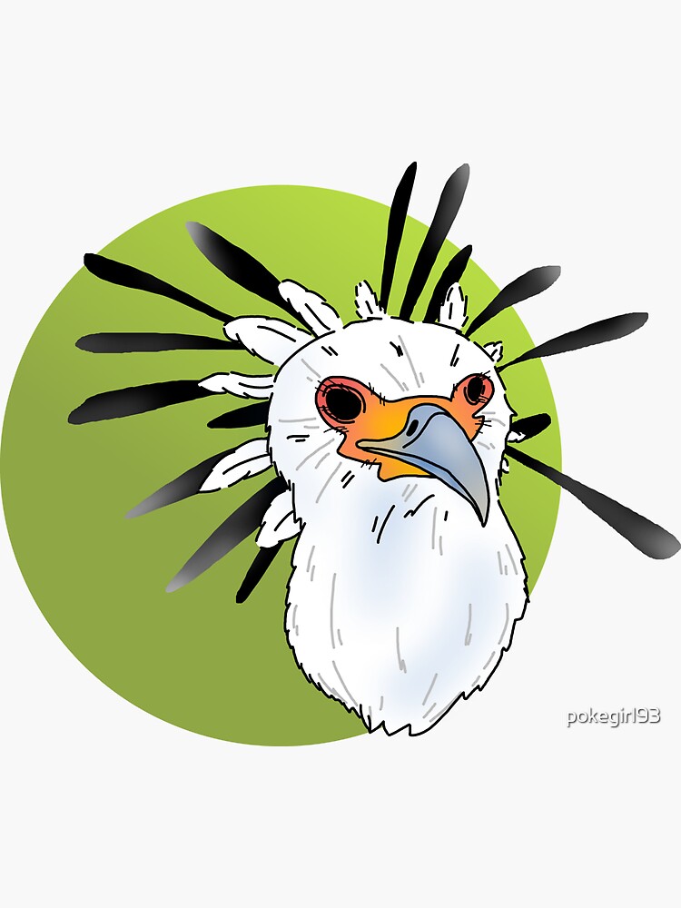"Secretary Bird" Sticker for Sale by pokegirl93 | Redbubble