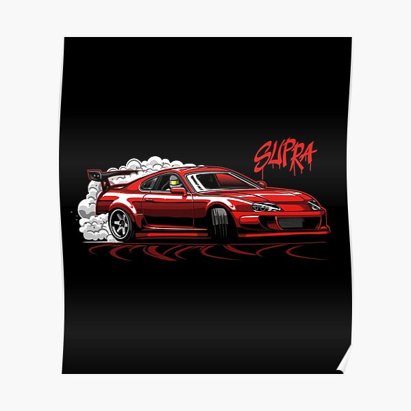 "Toyota Supra mk4" Poster for Sale by Aliaksandr | Redbubble