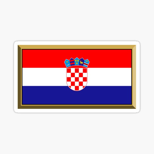 "Croatian Flag Gifts, Stickers & Products (GF)" Sticker by mpodger ...
