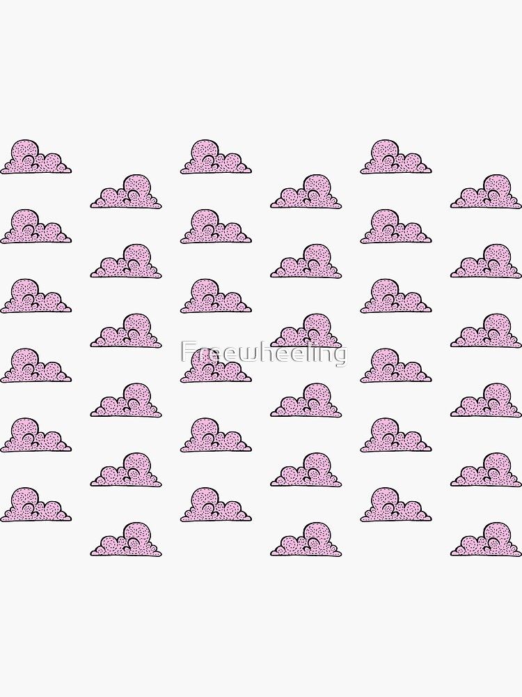"Pink clouds" Sticker for Sale by Freewheeling | Redbubble