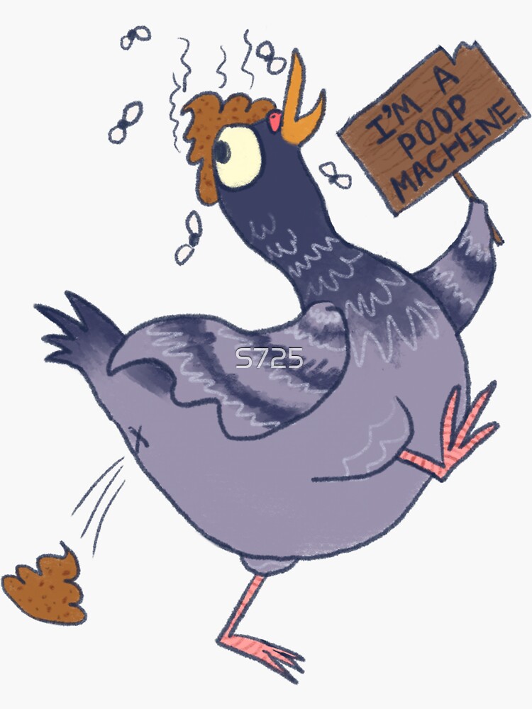 "Poopy Pigeon " Sticker for Sale by S725 | Redbubble