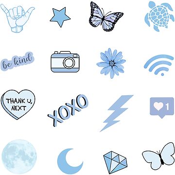 "Blue aesthetic" Sticker for Sale by OkihanaShop | Redbubble