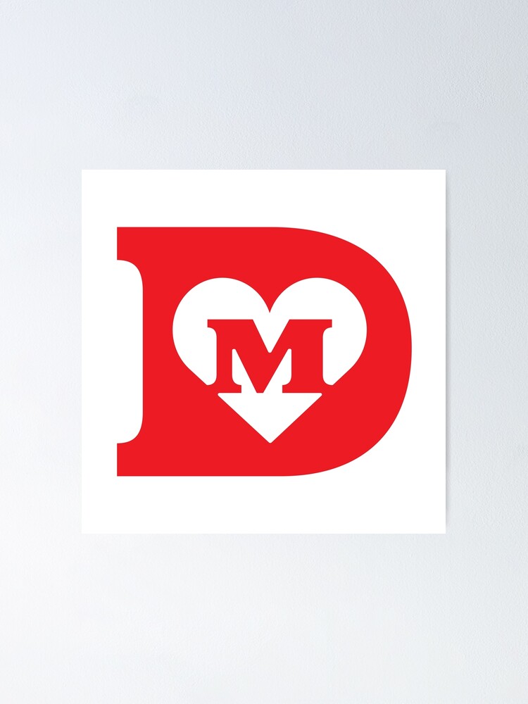 "D Heart M logo" Poster for Sale by drawbey | Redbubble