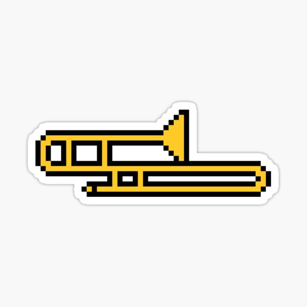 "Pixel Trombone" Sticker by Rocket-To-Pluto | Redbubble