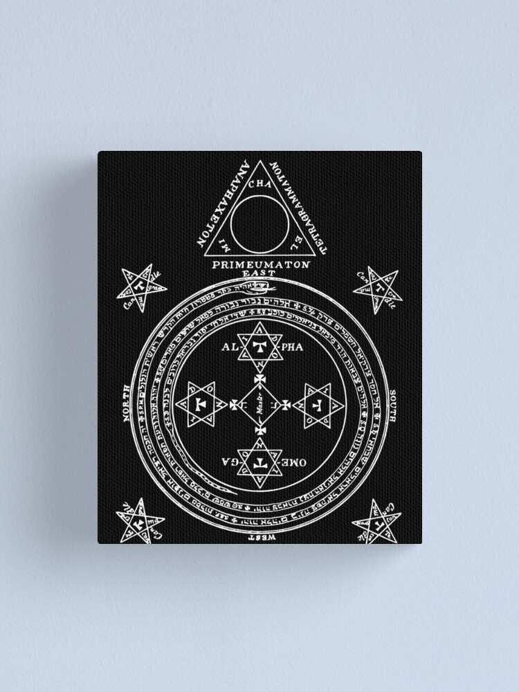 "Goetia Circle of Solomon Grimoire Ceremonial Magick Occult" Canvas ...