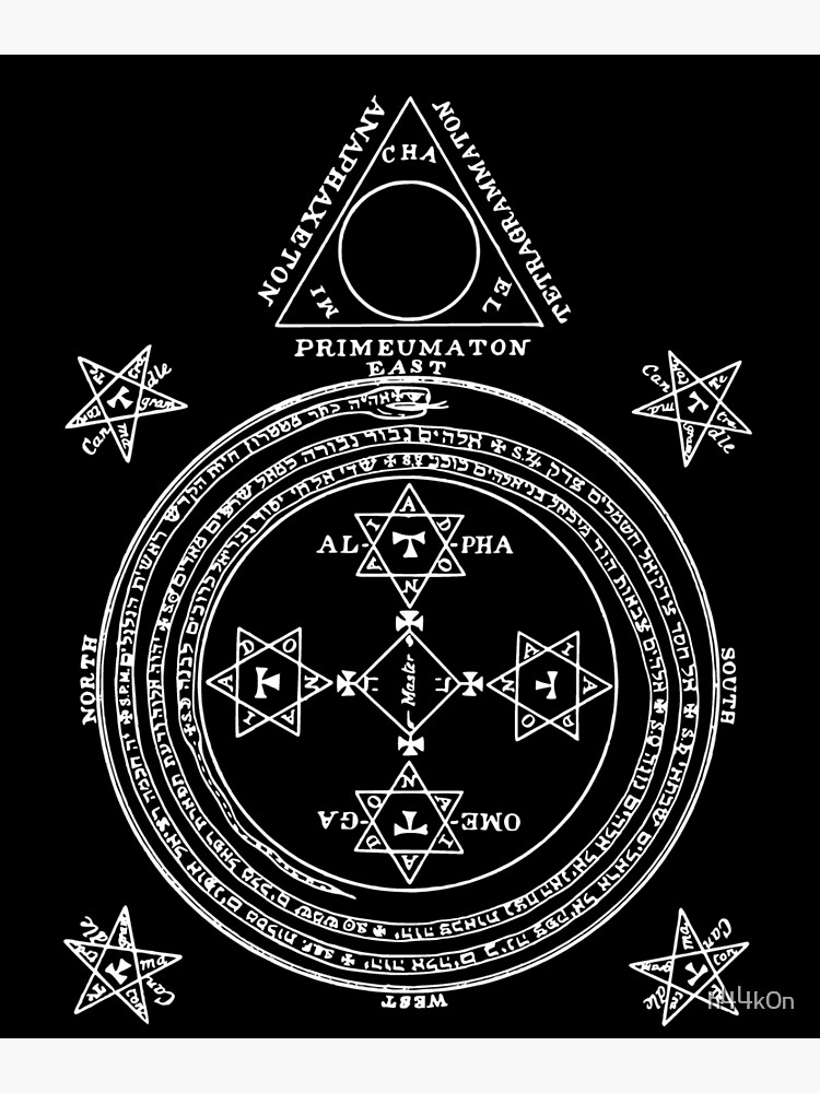 "Goetia Circle of Solomon Grimoire Ceremonial Magick Occult" Canvas ...
