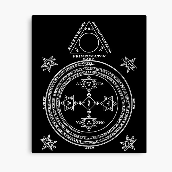 "Goetia Circle of Solomon Grimoire Ceremonial Magick Occult" Canvas ...