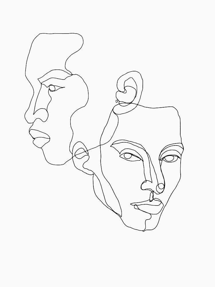 "Connected Faces" T-shirt for Sale by stephsaar | Redbubble | faces t ...