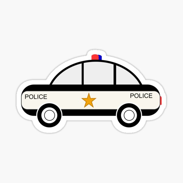 "police car" Sticker for Sale by gumendol | Redbubble