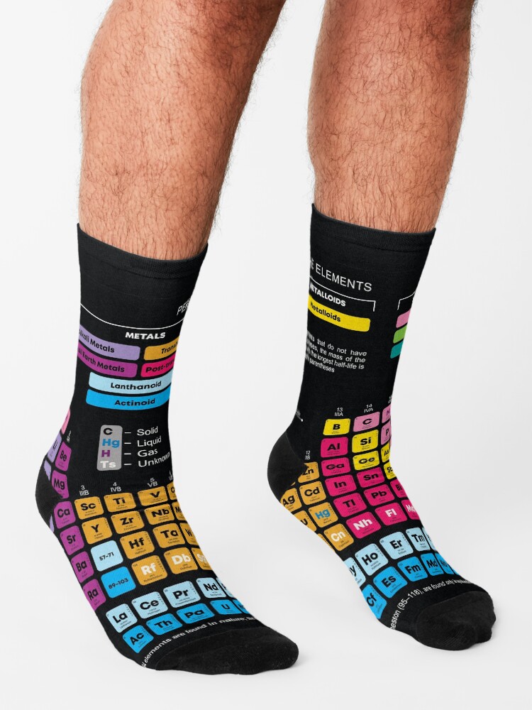 "Periodic Table of the Elements" Socks for Sale by alijun | Redbubble