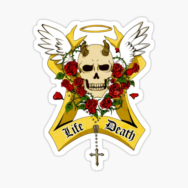 "Tattoo Life and Death" Sticker for Sale by Cris-ElfaOscura | Redbubble