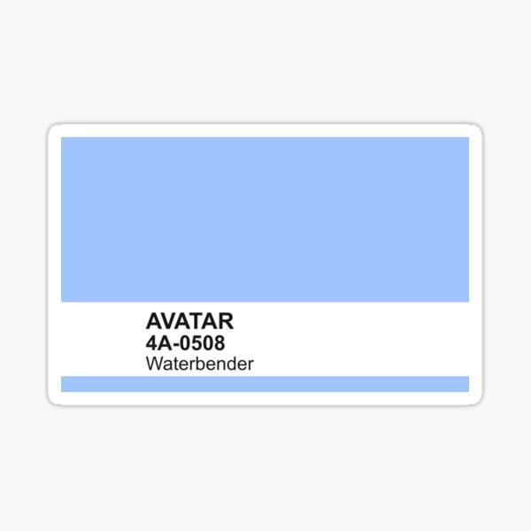 "Waterbender Pantone" Sticker by rowrowrowurboat | Redbubble
