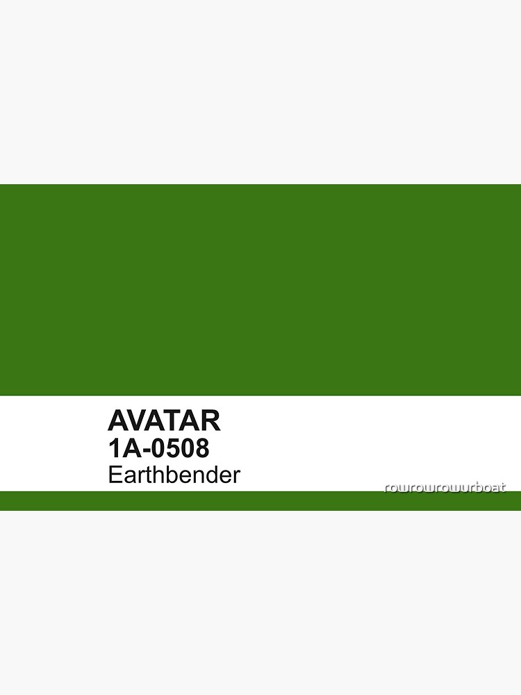 "Earthbender Pantone" Poster by rowrowrowurboat | Redbubble
