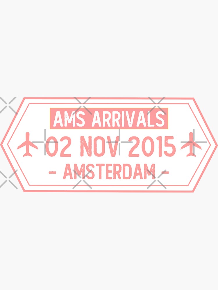 Amsterdam 2015 Passport Stamp Sticker For Sale By Happycrystal Redbubble