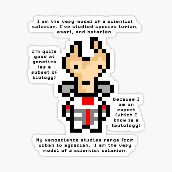 "Mass Effect Pixel Art - Mordin - I Am The Very Model of a Scientist ...