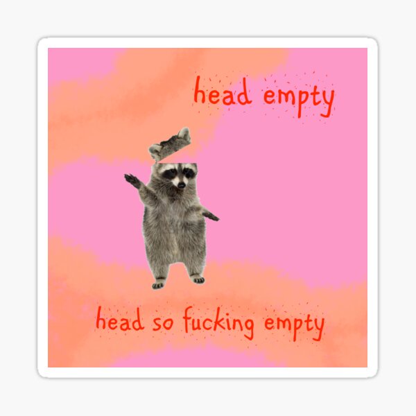 "Head Empty" Sticker by JayAceAro | Redbubble