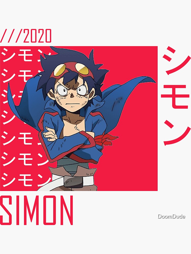"SIMON anime aesthetic" Sticker for Sale by DoomDude | Redbubble