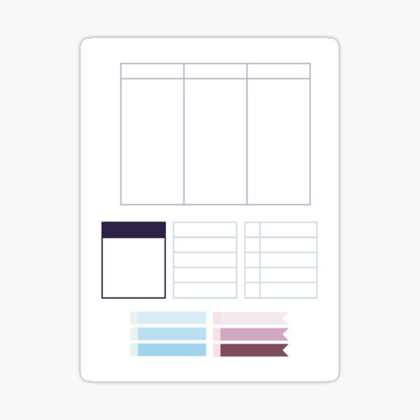 "Journal Entry Spread Stickers, To do list stickers, Calendar Essential ...