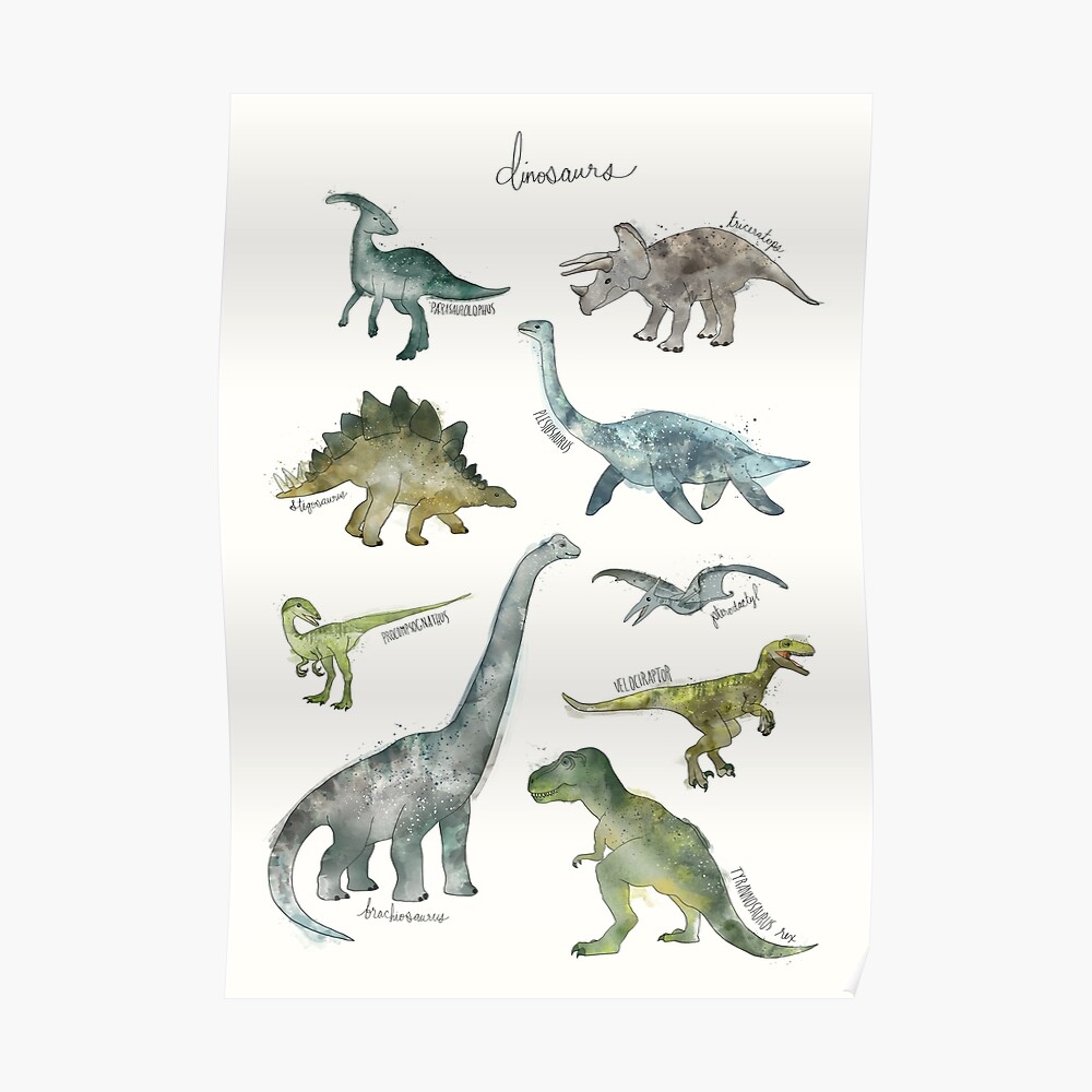 "Dinosaurs" Poster by AmyHamilton | Redbubble