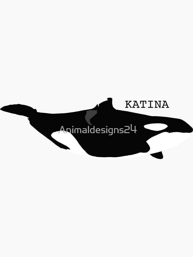 "KATINA the killer whale" Sticker for Sale by Animaldesigns24 | Redbubble