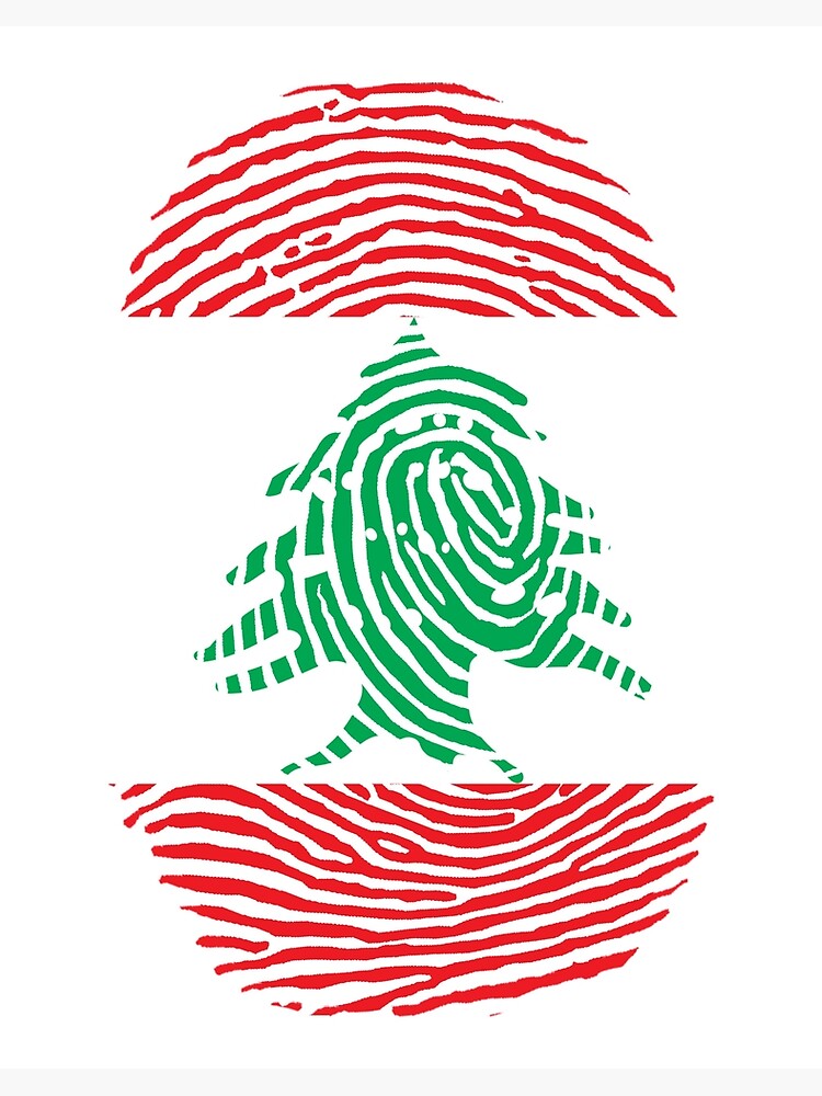 "Lebanon Fingerprint In Stylish Design" Art Board Print for Sale by ...