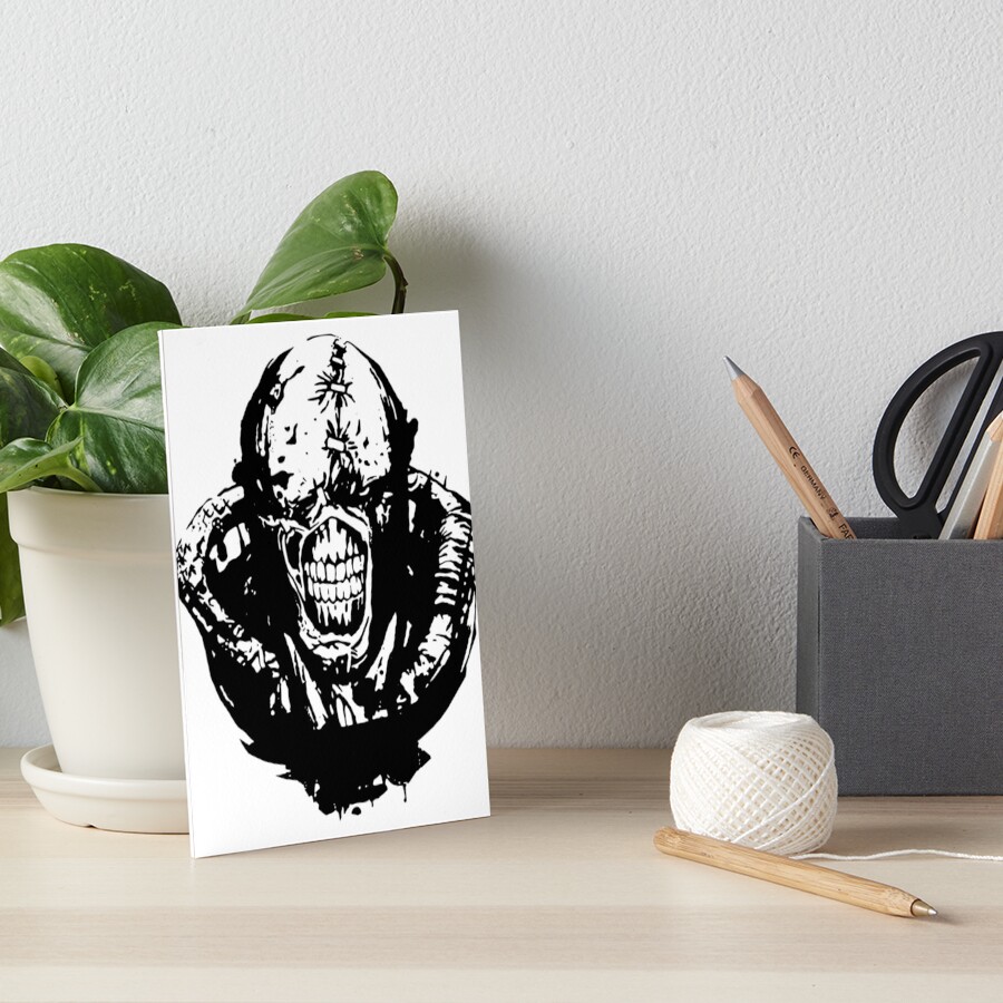 "Resident Evil 3 Nemesis Art Drawing" Art Board Print for Sale by ...